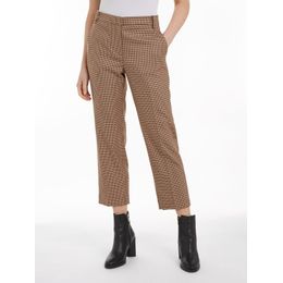 Webhose Tommy Hilfiger "CORE CHECK SLIM STRAIGHT PANT" Gr. 36, N-Gr, braun (brown houndstooth) Damen Hosen im Karodessin