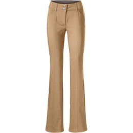 Bootcuthose Heine Gr. 36, Normalgrößen, braun (camel) Damen Hosen