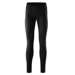 Fahrradhose Gonso "Essential Tight Therm W" Gr. 34, Normalgrößen, schwarz Damen Hosen Hohe Bewegungselastizität und großes Wärmeisolationsvermögen.