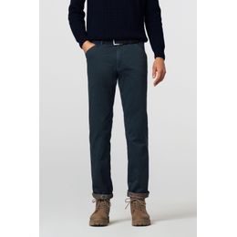 Chinos MEYER "CHICAGO", Herren, Gr. 54, Normalgrößen, blau (dunkelblau), 97% Baumwolle;3% Elasthan, unifarben, regular fit lang, Hosen, mit Ziersteppung