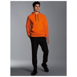 Jogginganzug TRIGEMA "TRIGEMA Jogginganzug aus Biobaumwolle" Gr. M, orange (mandarine), Herren, 75% Baumwolle (Biobaumwolle kbA), 25% Baumwolle (recycelt), Sportanzüge