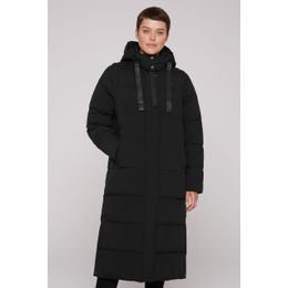 Steppmantel SOCCX Gr. S, schwarz, Damen, Material: 100% Polyester, Futter: 100% Polyester, Füllung: 100% Polyester, unifarben, Mäntel, mit Windbreaker-Bündchen und Zwei-Wege-Reißverschluss