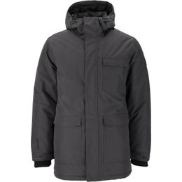 Parka WHISTLER "Siberia", Herren, Gr. M, grau (dunkelgrau), 100% Polyester, unifarben, sportlich, ohne Ausschnitt, Langarm, Jacken, mit wasser- und winddichter Membran