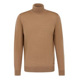 Rollkragenpullover Bugatti Gr. L, braun (cognac) Herren Pullover aus 100 % Merinowolle