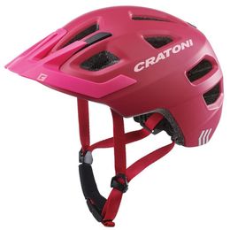 Kinderfahrradhelm Cratoni "MAXSTER PRO" Helme Gr. 52/56 Kopfumfang: 52 cm - 56 cm, rot (pink, rose matt) Kinder