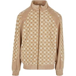 Trainingsjacke Sean John "Sean John Herren JM224-010-01 SJ Check Velours Trackjacket" Gr. M, beige (dark beige/light beige) Herren Jacken