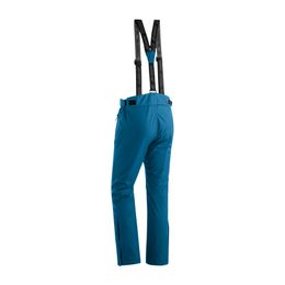 Skihose Maier Sports "Joscha Slim" Gr. 54, Normalgrößen, blau (mostly mid blue) Herren Hosen Schneehose mit Hosenträgern, windwasserdicht, Slim Fit