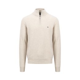 Troyer Fynch-Hatton Gr. L, weiß (winter white) Herren Pullover mit Reißverschluss