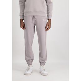 Jogginghose Alpha Industries "Alpha Industries Men - Jogger Organics EMB Regular Jogger" Gr. M, Normalgrößen, grau (organic grey) Herren Hosen