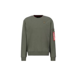 Sweater Alpha Industries "Alpha Industries Men - Sweatshirts 3D Small Logo Sweater" Gr. L, grün (dark olive) Herren Sweatshirts