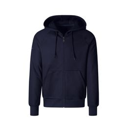 Sweatjacke TRIGEMA "TRIGEMA mit Kapuze" Gr. L, blau (navy) Damen Sweatjacken