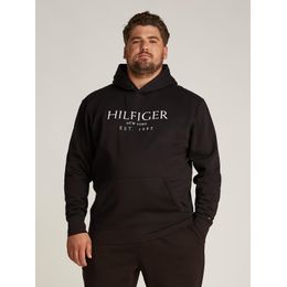 Tommy Hilfiger Big & Tall Hoodie TOMMY HILFIGER BIG & TALL "BT-BIG HOODY-B" Gr. 5XL, schwarz (black) Herren Sweatshirts in Großen Größen, mit Logostickerei am Ärmel