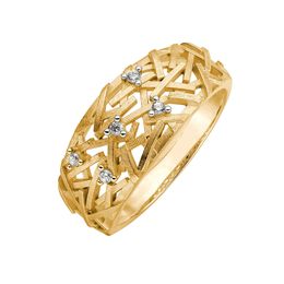 Fingerring Lady Fingerringe Gr. 16, Metall-Gold, goldfarben (gelbgold 375) Damen