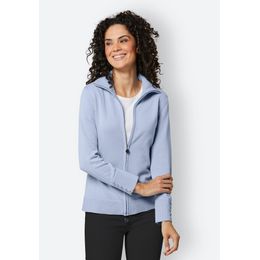 Strickjacke CREATION L PREMIUM Gr. 48, blau (eisblau) Damen Strickjacken