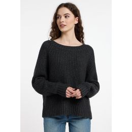 Frieda & Freddies New York Strickpullover FRIEDA & FREDDIES "Pullover", Damen, Gr. 36, schwarz, 50% Wolle, 25% Lyocell, 25% Polyamid, casual, relaxed fit, Rundhals, Langarm, Pullover, mit dezenten Farbdetails