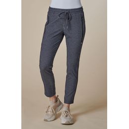 Jogger Pants Zhrill "CHIARA" Gr. XL, N-Gr, blau (blue night) Damen Hosen in Melange Optik