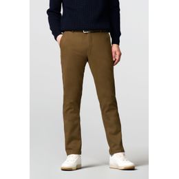 Chinos MEYER "BONN" Gr. 24, Normalgrößen, braun (cappuccino) Herren Hosen mit buntgewebtem Innenfutter