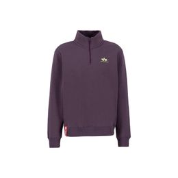 Sweater Alpha Industries "Alpha Industries Men - Sweatshirts Half Zip SL" Gr. L, lila (plum) Herren Sweatshirts