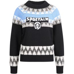 Rundhalspullover Sportalm KITZBÜHEL Gr. 36, schwarz (schwarz gemustert) Damen Pullover im Mustermix