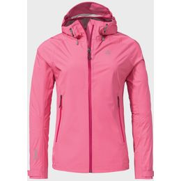 Schöffel Outdoorjacke SCHÖFFEL "2.5L Jacket Vistdal L", Damen, Gr. 40, pink (3155, pink), Oberstoff : 100% Nylon, sportlich, regular fit, hoch geschlossener Ausschnitt, Jacken