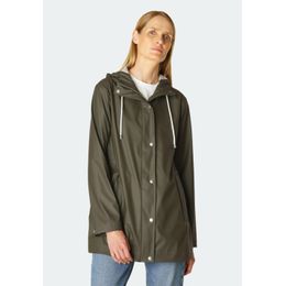 Regen- und Matschjacke Ilse Jacobsen "RAIN228FR" Gr. 46, grün (army), Damen, Obermaterial: 100% Polyester; Beschichtung: Polyurethan; Futter: 100% Polyester, Jacken, PU-Beschichtung, Baumwolltrikot, 5000 mm Wasserdichtigkeit