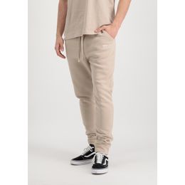 Jogginghose Alpha Industries "Alpha Industries Men - Jogger Organics EMB Jogger" Gr. XS, Normalgrößen, beige (organic beige) Herren Hosen