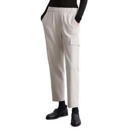 Marc O'Polo Chinohose MARC O'POLO "aus recyceltem Polyester-Stretch-Mix" Gr. 32, Normalgrößen, grau Damen Hosen