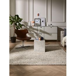 benuta Pure Wollteppich Patch Multicolor 200x200 cm - Naturfaserteppich aus Wolle