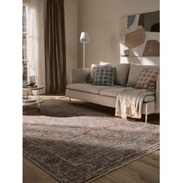 benuta Nest Kurzflor Teppich Anwar Grau/Beige 80x150 cm - Moderner Kurzflor-Teppich für Wohnzimmer