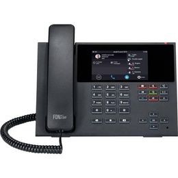 Auerswald COMfortel D-400 Schnurgebundenes Telefon, VoIP Anrufbeantworter, Freisprechen, PoE, Headsetanschluss Touch-Farbdisplay Schwarz