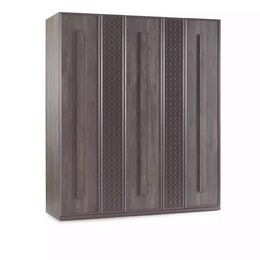 JVmoebel Drehtürenschrank Luxus Kleiderschrank Holzschrank Möbel Holz Grau 5trg Design (1-St., Drehtürenschrank) Made in Europa