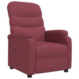 vidaXL Sessel Relaxsessel Weinrot Stoff (1-St)