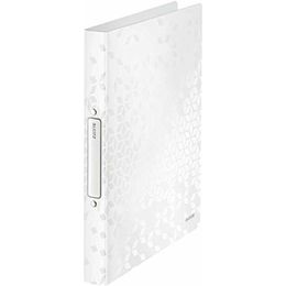 Leitz Präsentationsordner WOW Ringbuch 2-Ringe perlweiß 3,2 cm DIN A4