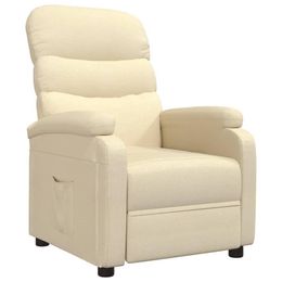 vidaXL Sessel Relaxsessel Creme Stoff (1-St)