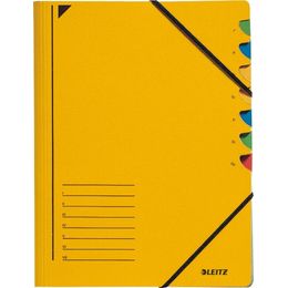 Leitz Organisationsmappe Ordnungsmappe A4 7 Fächer Colorspankarton gelb