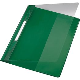 Leitz Hefter Plastik-Hefter Exquisit A4+ PVC mit Innentasche grün