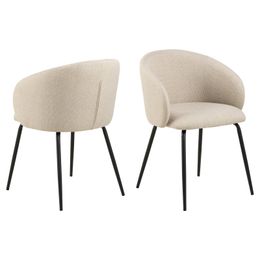 freiraum Armlehnstuhl Eleanor (2er-Set), (2er-Set) in Beige - 56x80,5x54,5 (BxHxT)