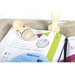 Heyda Stempel Motivstempel rund 'Clock' 3,2cm