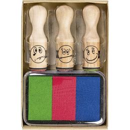 Brunnen Verlag Stempel Stempel Belohnung 3 Motive mit Stempekissen in 3 Farben