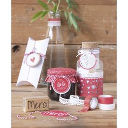 Heyda Stempel Motivstempel rund 'mit Liebe' 3,2cm