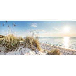 Bönninghoff Leinwandbild, Düne, Strand (1 St), BxH: 200x90 cm, beige|blau|bunt|grün