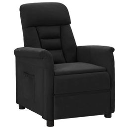 furnicato Sessel Relaxsessel Schwarz Wildleder-Optik
