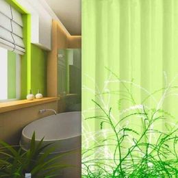 LikeKa Duschvorhang Badevorhang grün Wasserdicht Textil Stoff Waschbar Anti-schimmel Breite 120 cm