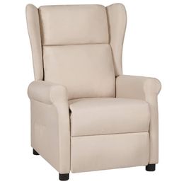 vidaXL Sessel Relaxsessel Creme Stoff (1-St)
