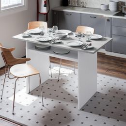freiraum Klapptisch Tavolo, in Artik-Weiß/Beton-Grau - 120x77x35(70cm) (BxHxT)