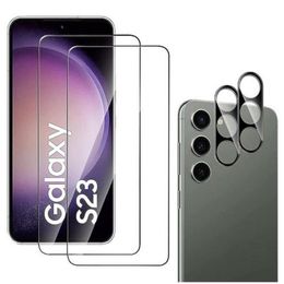 SmartUP Displayschutzglas 2X 3D Schutzglas für Samsung Galaxy S23 (Display + Kamera) Panzerfolie