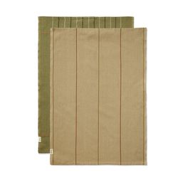 ferm LIVING - Ito Geschirrtuch, seaweed / flax (2er-Set)