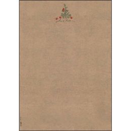 Sigel Designpapier Weihnachtsbriefpapier Christmas Apples Motiv DIN A4 100 g/qm 100 Blatt