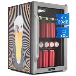 Klarstein Table Top Kühlschrank HEA13-Birra -SS-E 10046065, 67 cm hoch, 43 cm breit, Bier Hausbar Getränkekühlschrank Hotel Mini Fridge