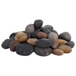 vidaXL Aquariendeko Polierte Kiesel 25 kg Mehrfarbig 5-8 cm